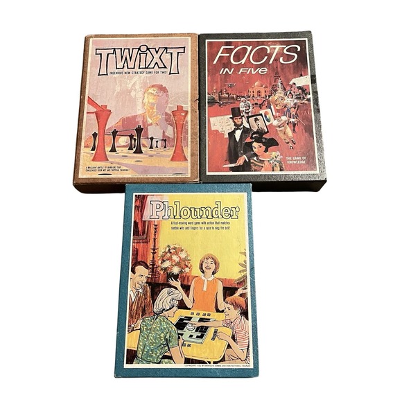 3M | Games | Vintage 3m Bookshelf Board Games Twixt Facts In Five ...